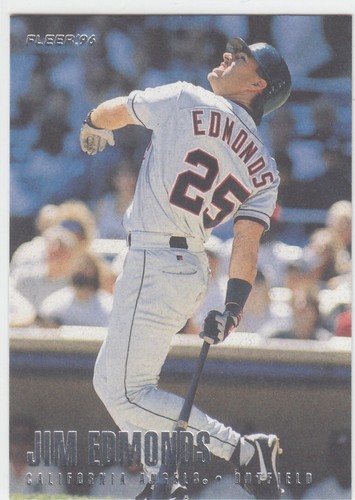 1996 Jim Edmonds Fleer SILVER FOIL MATTE FINISH Parallel #46 - Angels ...