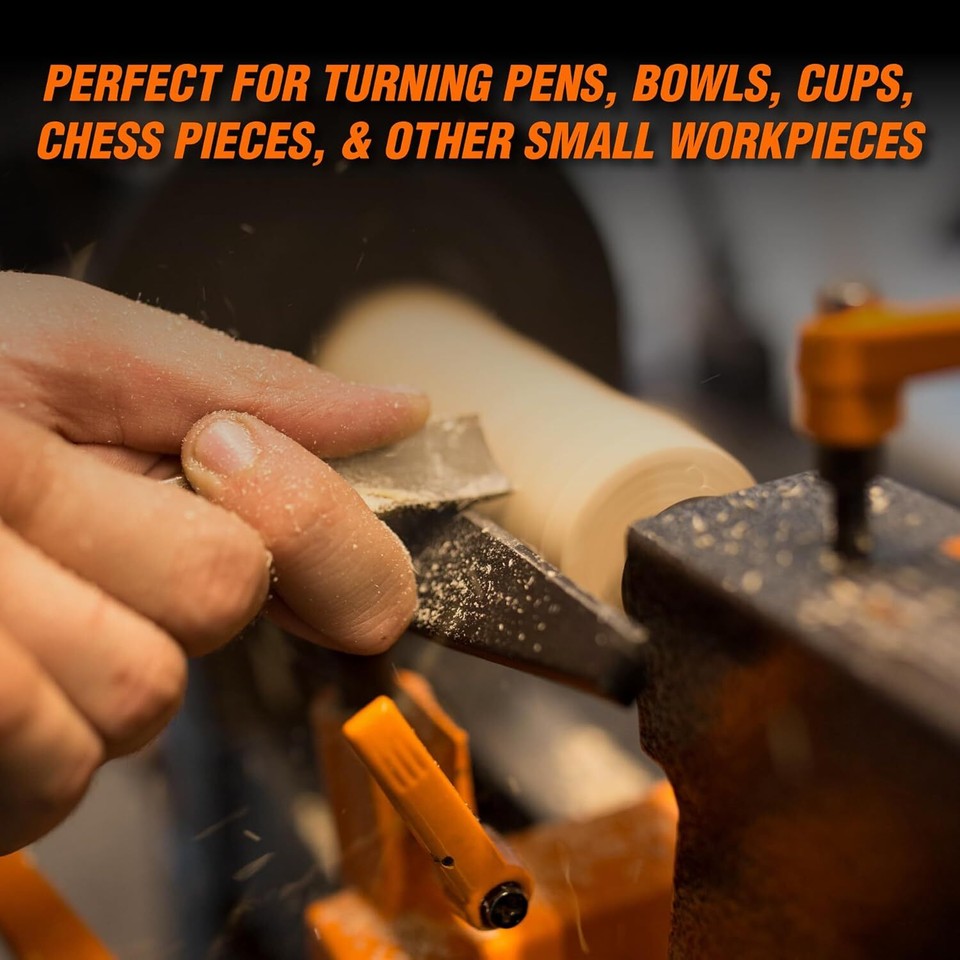 WEN Mini Benchtop Wood Lathe, 8-Inch by 13-Inch with Variable Speed ...