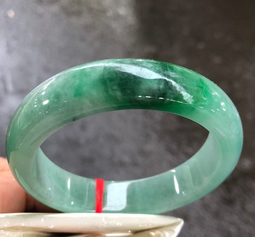 Natural Grade AAA Icy Viridis Green Myanmar Jade jadeite bracelet ...