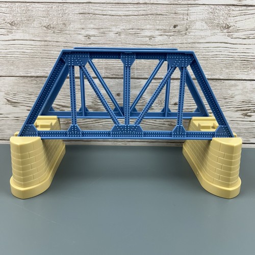 Thomas Trackmaster Tan Track 2 Tall Risers Bridge Supports With Blue ...