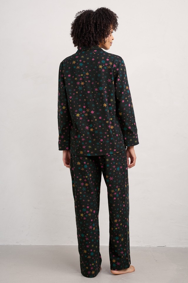 Seasalt Women's Pyjamas - multi Simple Stars Flannel Pyjamas - Regular ...