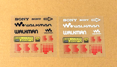Set of Retro Sony Walkman Player Vinyl Sticker Decal Logo Badge Label ...
