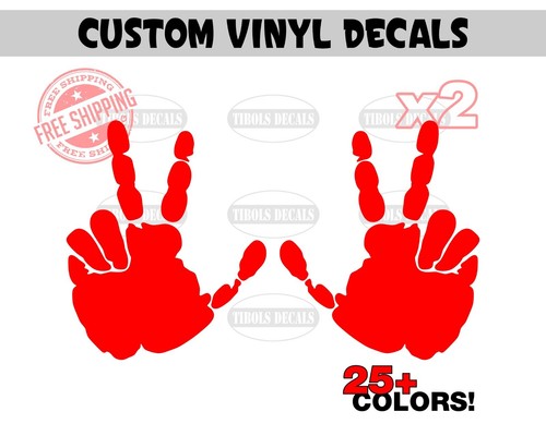 Two 2 Finger Wave Decal for Jeep Mirrors (1 set) Two Finger Hand Wave ...