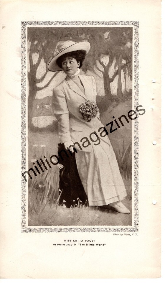 1908 Lillian Albertson and Lotta Faust Rare Original print - from Burr ...