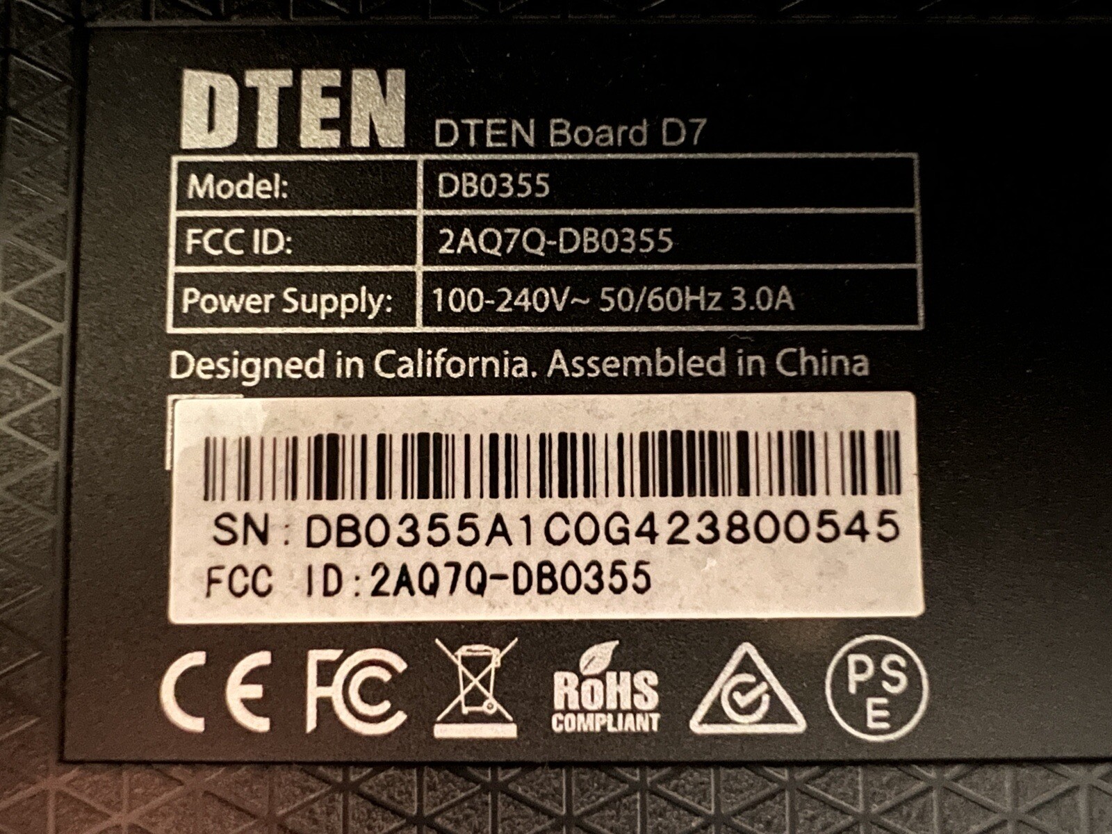 DTEN D7 55" 4K DB0355 All in One Interactive Whiteboard Webcamera TouchScreen | eBay