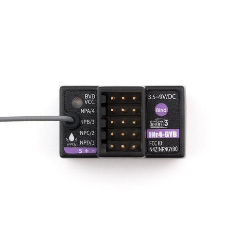 Flysky INr4-GYB 2.4GHz 4CH AFHDS 3 Receiver with Gyro Fit For Noble NB4 ...