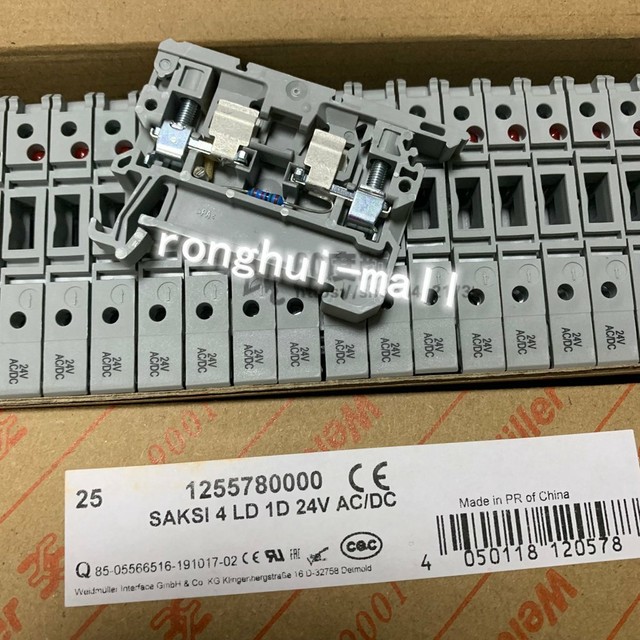 25 pcs/box for Weidmüller fuse terminal SAKSI 4 LD 1D 24V AC/DC ...
