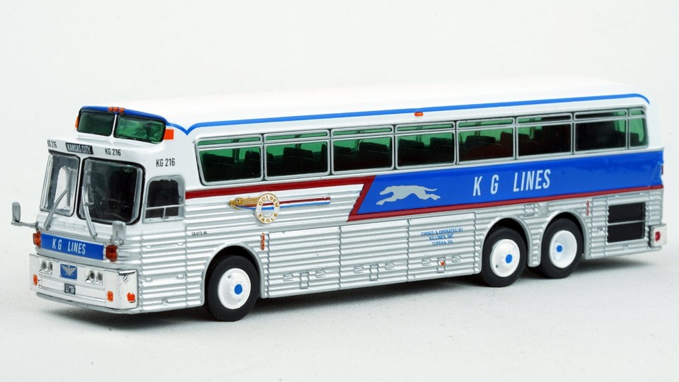 Iconic Replicas 1969 Silver Eagle 05 Bus KG Lines #87-0546 HO 1/87 ...