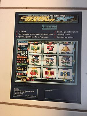 "CHERRY MASTER '97"BY BEST- VIDEO SLOTS PROMO BROCHURE IN PLASTIC COVER ...