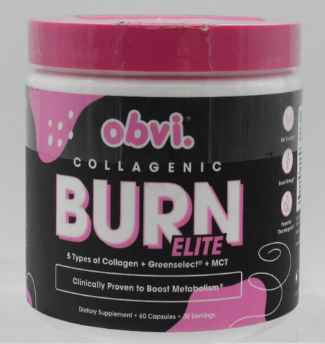 Obvi. Collagenic Burn Elite 5 Types of Collagen + MCT, Fat Burning, 60 ...