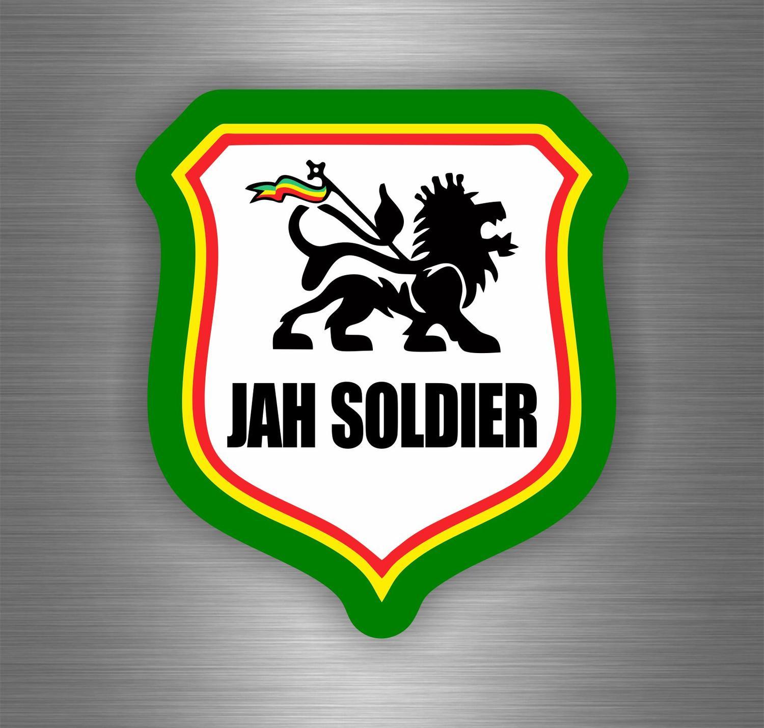 Sticker car decal rasta reggae JAH lion of judah one love rastafarai r5 ...