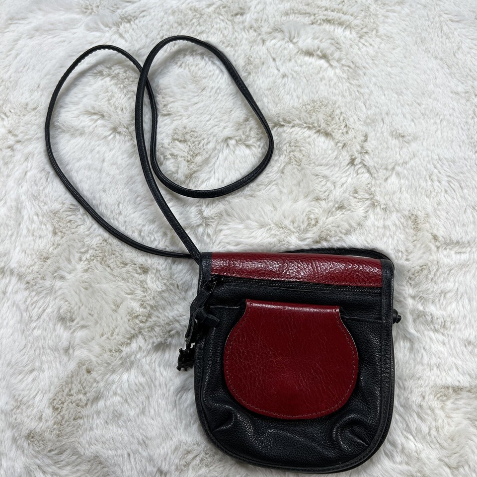 Turtle Ridge Gallery Little Red Leather Bag H 7.5" X W 5.5" X D 1.5" | eBay