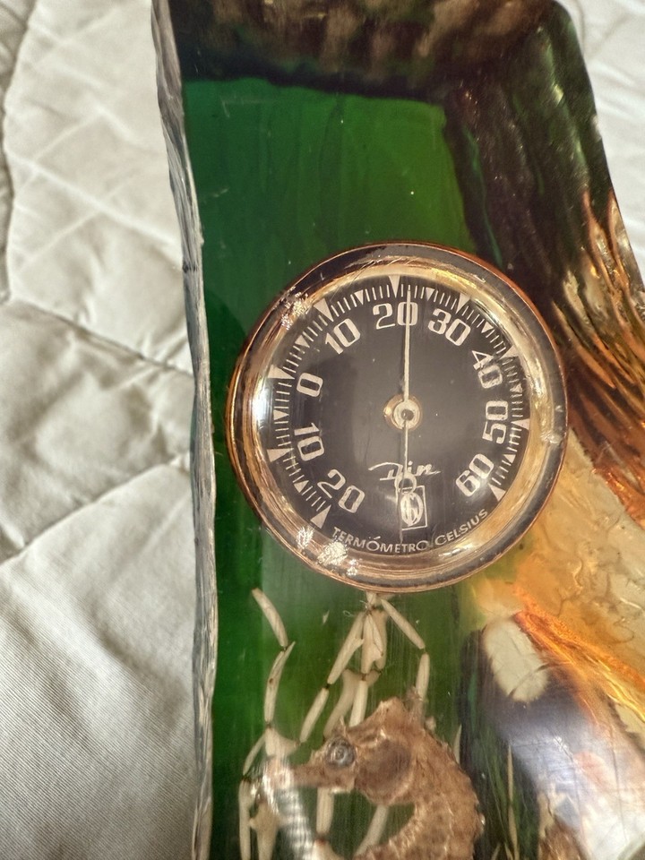 Resin DIN Celsius Thermometer With Embedded Seahorse,crab,Shells ...
