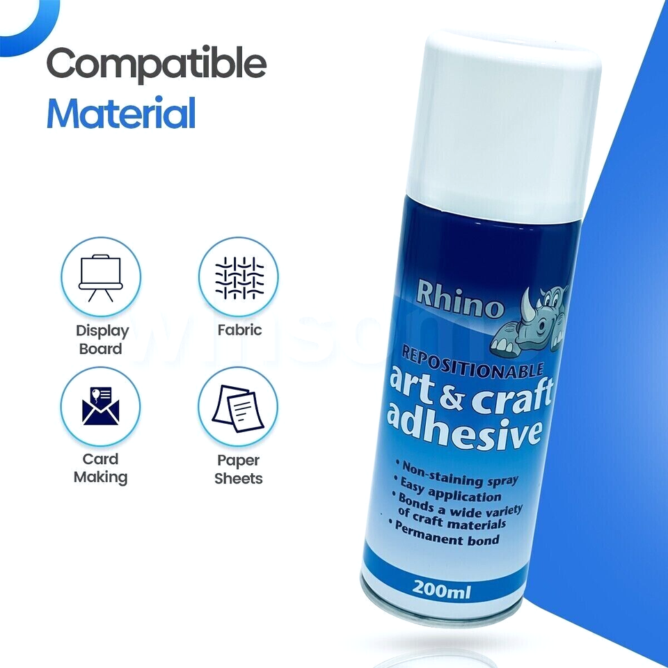 Ultratape™ Rhino Repositionabl Instant Permanent Bond Art &Craft Adhesive 200ml | eBay UK