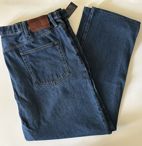 New Lands' End Men's Traditional Fit Medium Wash Denim Jeans 42x30 ...