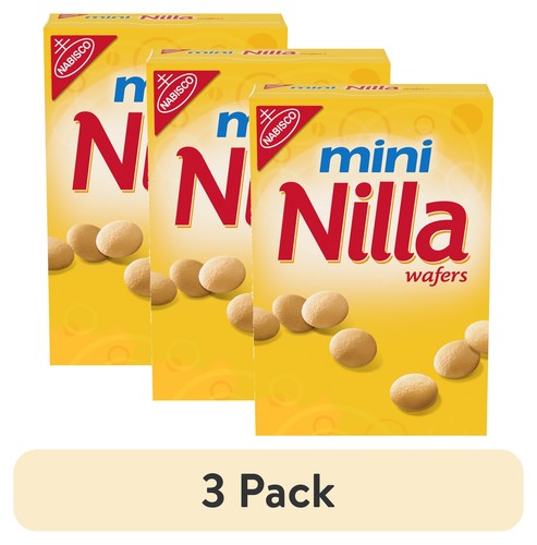 (3 Pack) Nilla Wafers Mini Cookies, Vanilla Wafers, 11 Oz Sweet, Crispy ...