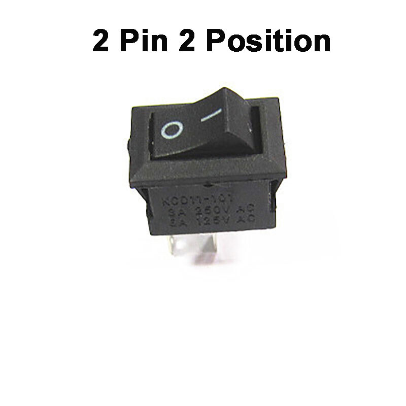 Small Mini On/Off Rocker Switch Rectangle SPST 16A 250V 2 Pin 3 Pin ...