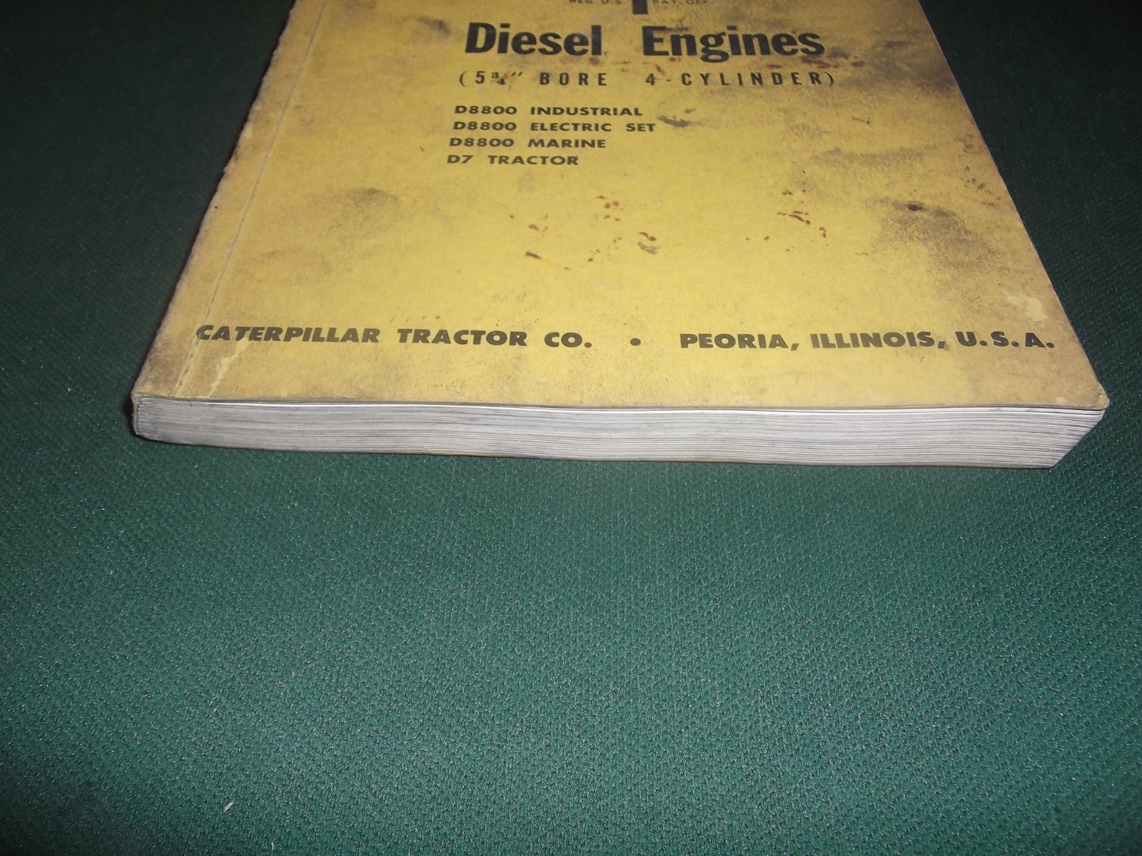 Cat CATERPILLAR D7 Dozer D8800 Marine Moteur Service Magasin Repair ...