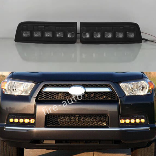 DRL LED Fog Lamp Daytime Running Light turn signal For Toyota 4Runner ...
