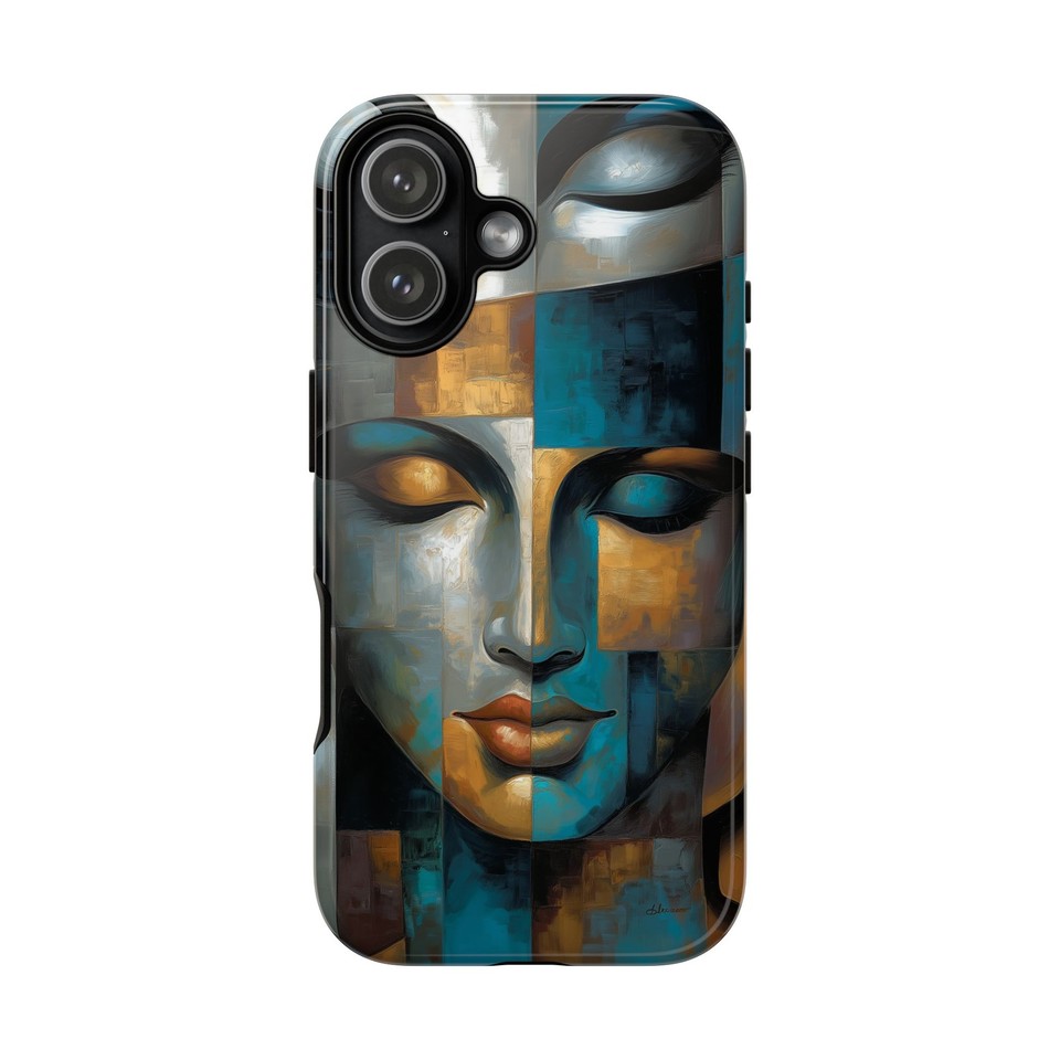 For iPhone/Galaxy/Pixel | Phone Ink Case - Cubism Painting Woman Modern ...
