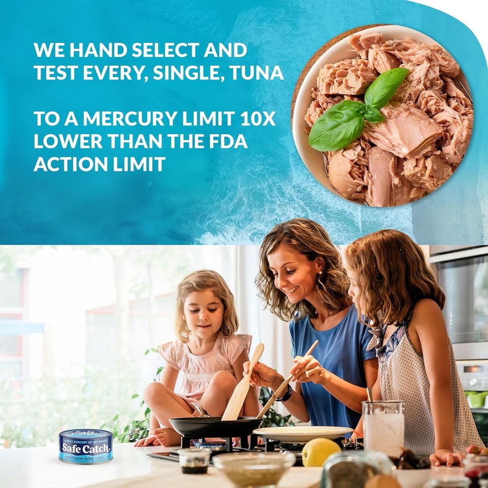 Safe Catch Tuna Fish Whole30 Approved Lowest Mercury Gluten-Free 12 ...