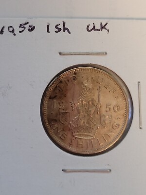 1950 Great Britain 1 Shilling HRH King George VI, Scottish Crest Coin ...