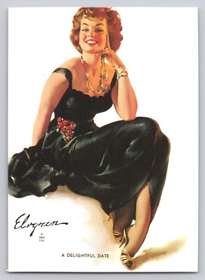 Gil Elvgren's Calendar Pinups 1993 - #80 A Delightful Date | eBay