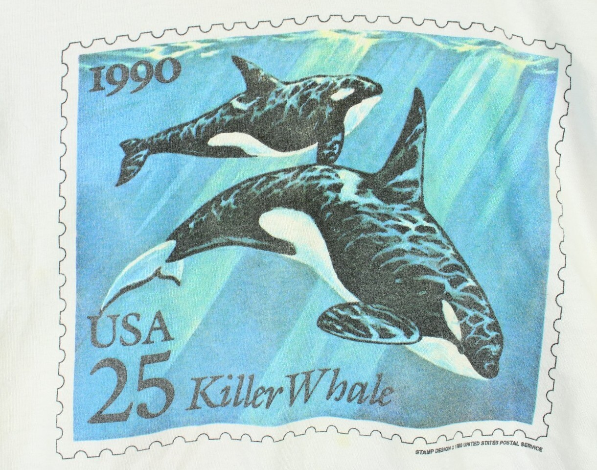 Vintage 1990 Alore Killer Whale Orca Stamp Design USP… - Gem