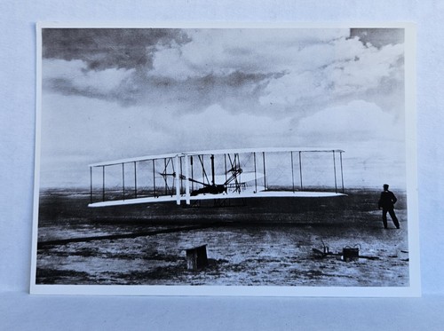 Postcard First flight of the Wright Brothers Airplane Kitty Hawk, North ...