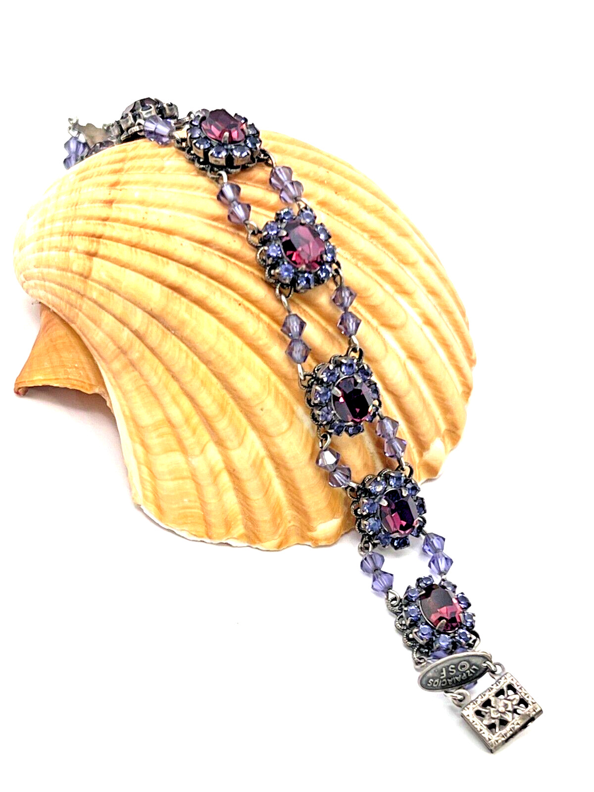 HIGH END SIGNED LIZ PALACIOS SF PURPLE CRYSTAL RHINES… - Gem