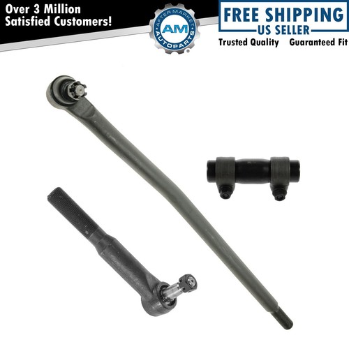 Steering Kit 3 Piece Set Drag Link Tie Rod Adjusting Sleeve Pitman Arm ...