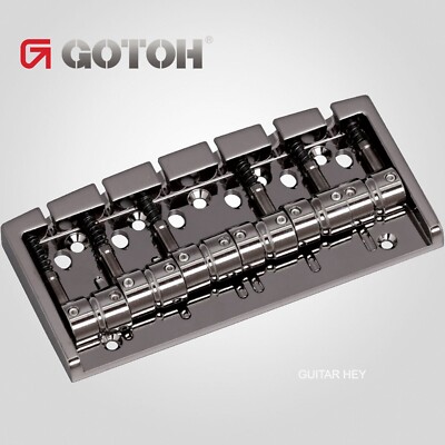 NEW Gotoh 404SJ-6 6-String Bass Bridge MULTI TONAL Steel Saddles ...