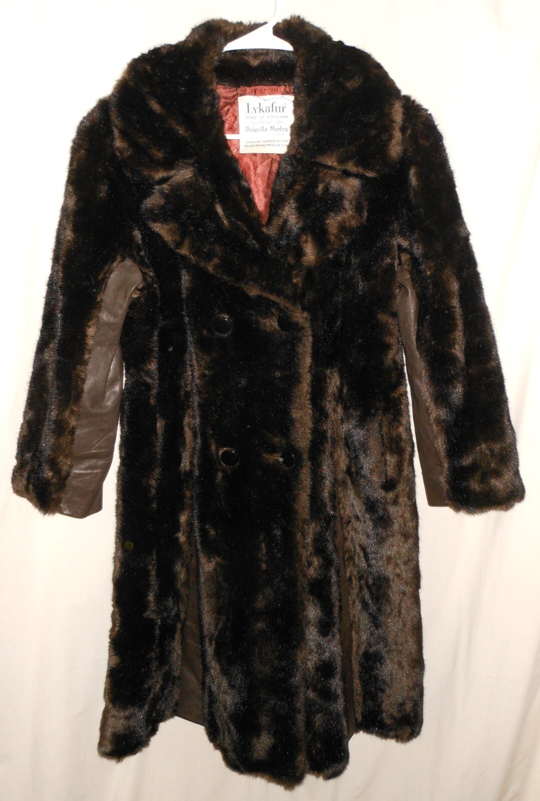 Vintage Faux Fur Coat Priscilla Modes Flared Shape Ma… - Gem