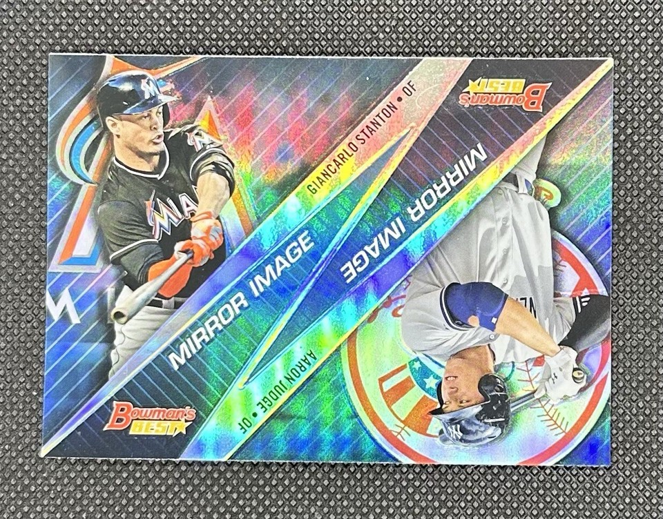 2017 Bowman’s Best Aaron Judge Giancarlo Stanton Mirror Image Yankees ...