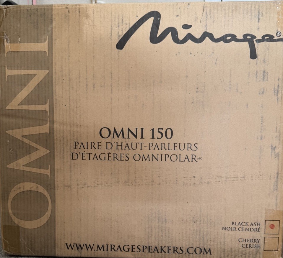 Mirage Omni 150 bookshelf speakers (1 pair) in black Original Packaging ...