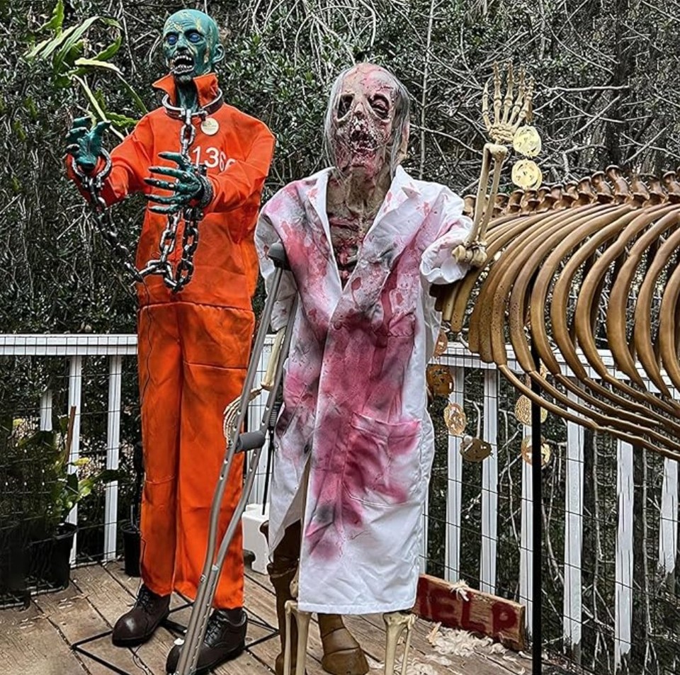 Horror Scary Mask Halloween Prop Pointy Mouth Sharp Teeth Messy Hair ...