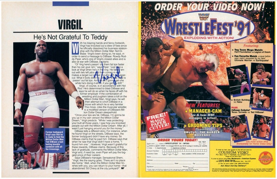 RARE WWF MULTI-SIGNED X4 1991 Vol. #192 VIRGIL Pride Power WWE ...