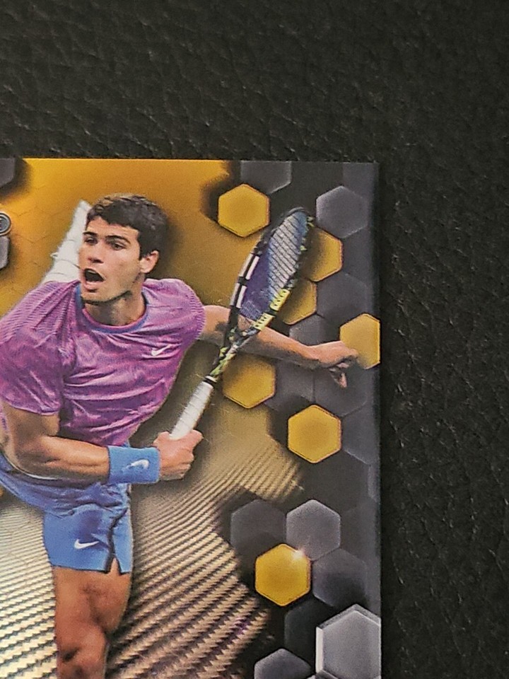 CARLOS ALCARAZ 2024 TOPPS GRAPHITE CHROME TENNIS #1 GOLD REFRACTOR #23/ ...