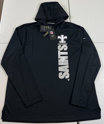 New Orleans Saints Nike Team Stack Hoodie Long Sleeve Shirt Men's