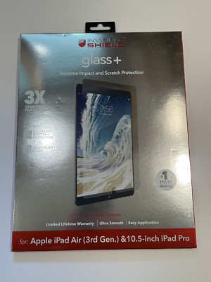 Zagg Invisible Shield Glass + Shield for iPad Air (3rd Gen) & 10.5-inch ...