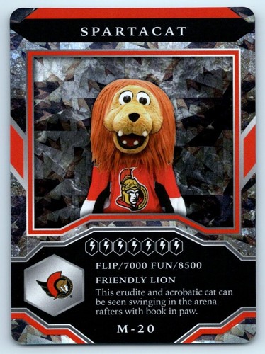 2021-22 Upper Deck MVP #M-20 SPARTACAT Mascot Gaming Cards Cracked Ice ...