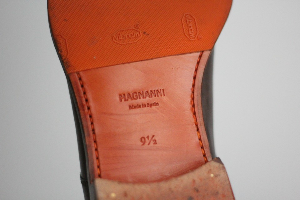 Magnanni 'Gerardo' Medallion Toe Derby - Grey - Size 9.5 M - 18199 (C55 ...