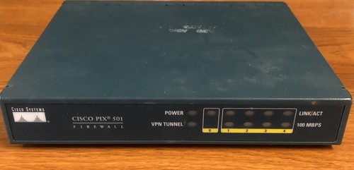 Cisco Systems PIX 501 Firewall VPN Security Networking (Need AC Adapter ...