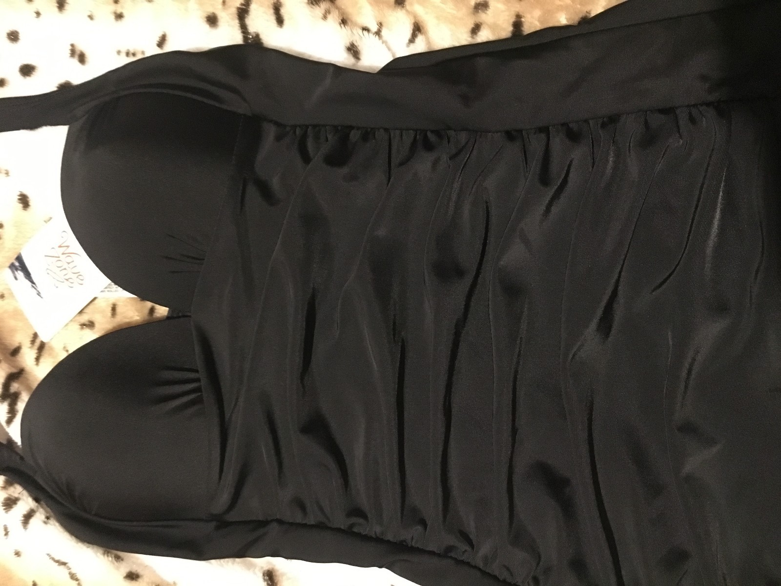 WAVE ZONE SLIMMING HALTER TANKINI BIKINI TOP ROUCHINGS Z8 BNWT Free ...