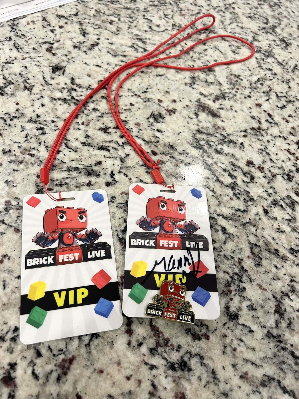 Lego Masters Manny Autographed Signed VIP card and pin 2024 | eBay