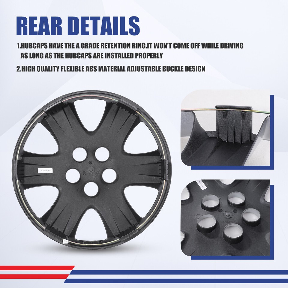 15" Inch Wheel Rim Cover Silver Lacquer Hubcaps For 2005-2008 Toyota ...