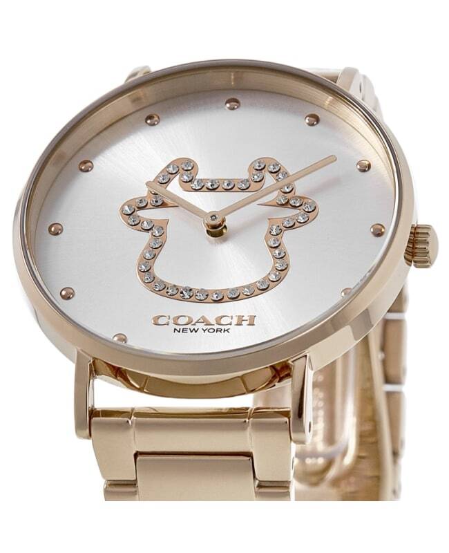 Coach+Perry+Silver+White+Dial+Women%27s+Watch+14503708 for sale online ...