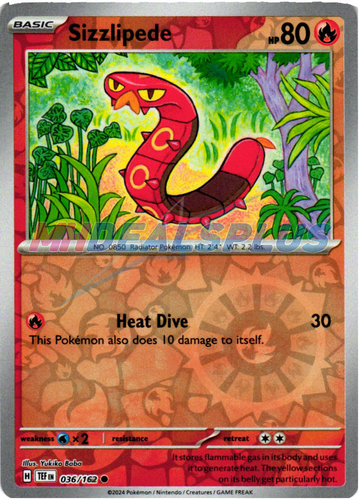 NM Pokemon Temporal Forces Sizzlipede Reverse Holo 036 | eBay