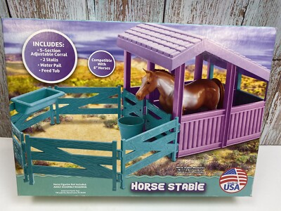 Horse Stable with Water Pail and Feed Tub Made in USA American Plastic ...