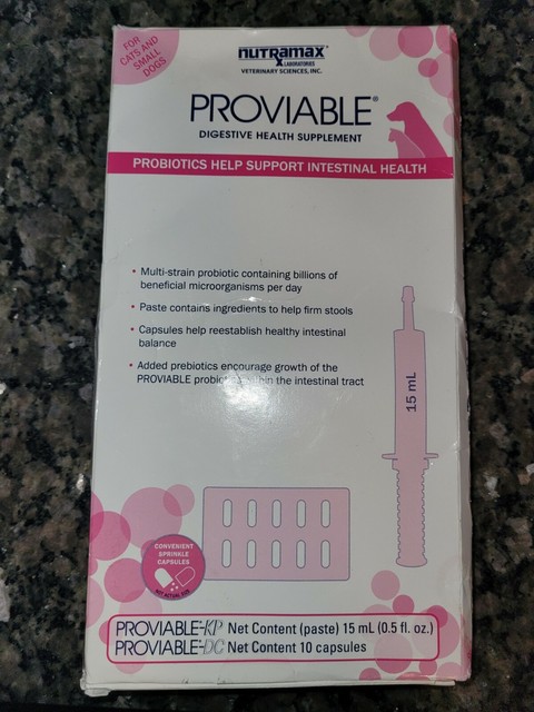 Nutramax Proviable Kit for Cats and Small Dogs Includes 15ml Proviable ...